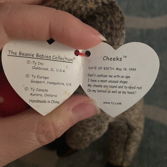 Ty | Toys | Beanie Baby Baboon Cheeks Monkey | Poshmark